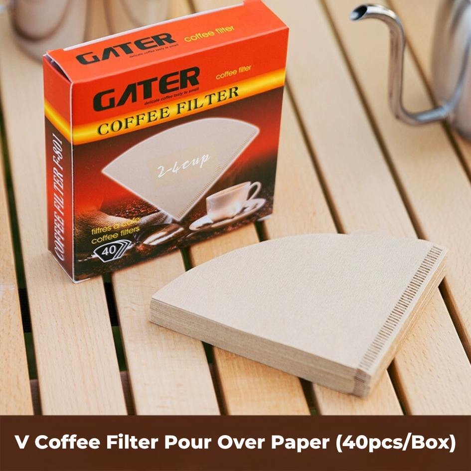 V Coffee Filter Pour Over Paper 2-4 cups (40pcs/Box) | Shopee Malaysia