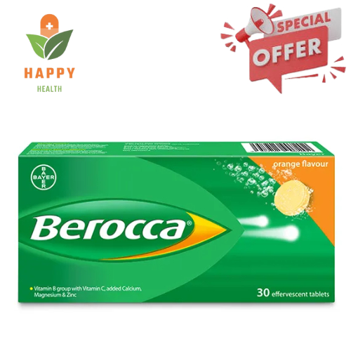 BEROCCA VITAMIN B, C, CALCIUM, MAGNESIUM & ZINC EFFERVESCENT ORANGE 30 ...