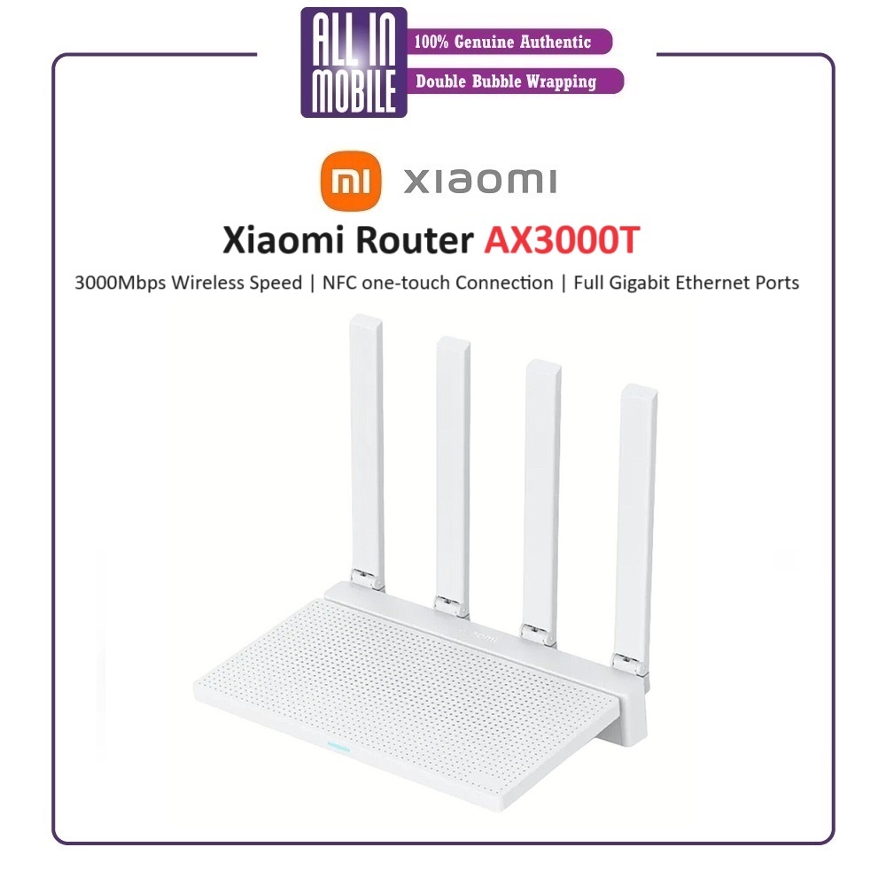 Xiaomi Router AX3000T (Full-speed | Full-home Wi-Fi 6 Coverage | 3000Mbps Wireless Speed ...