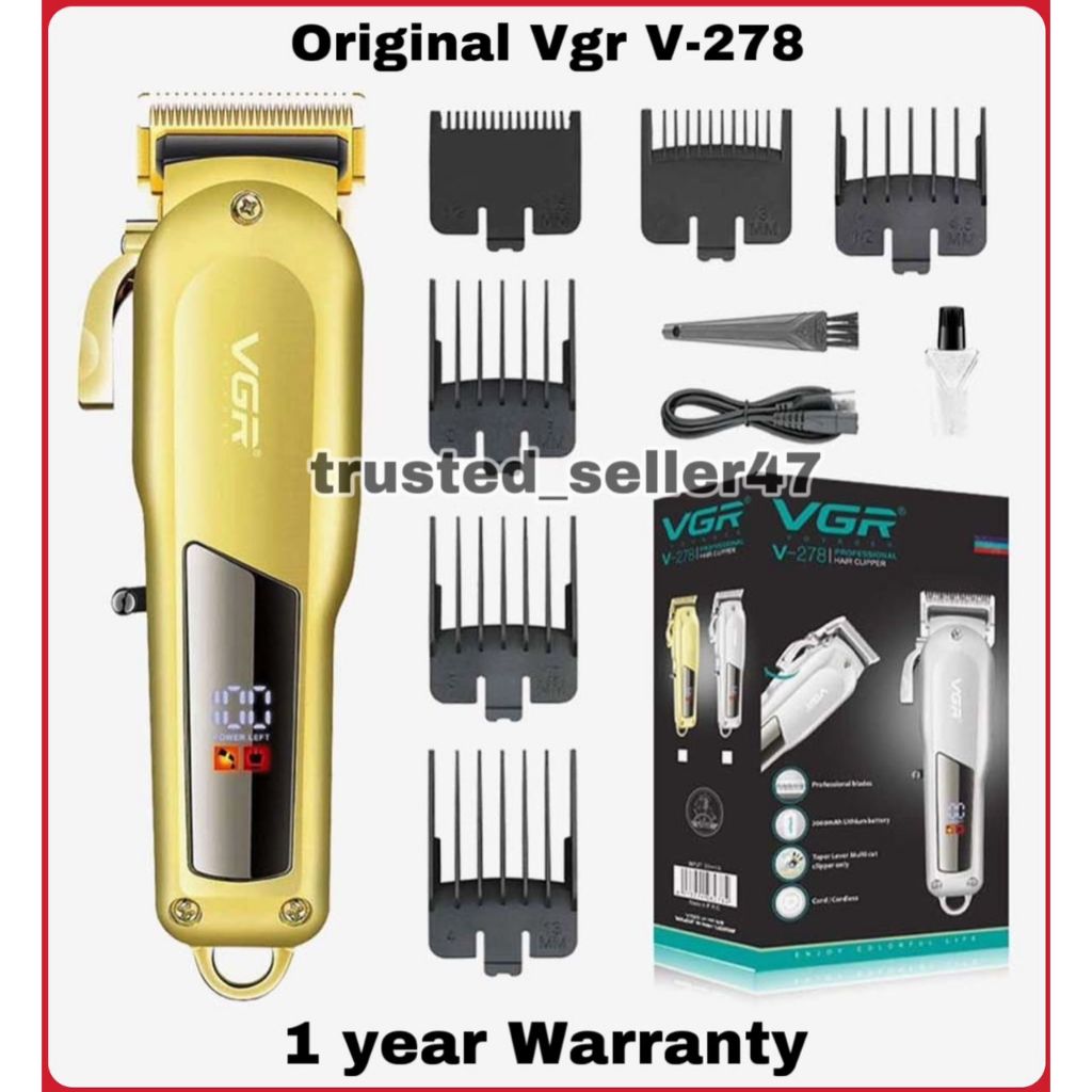 VGR V-278 Original Rechargeable Hair Clipper Hair Cutter Trimmer Potong Rambut | Shopee Malaysia