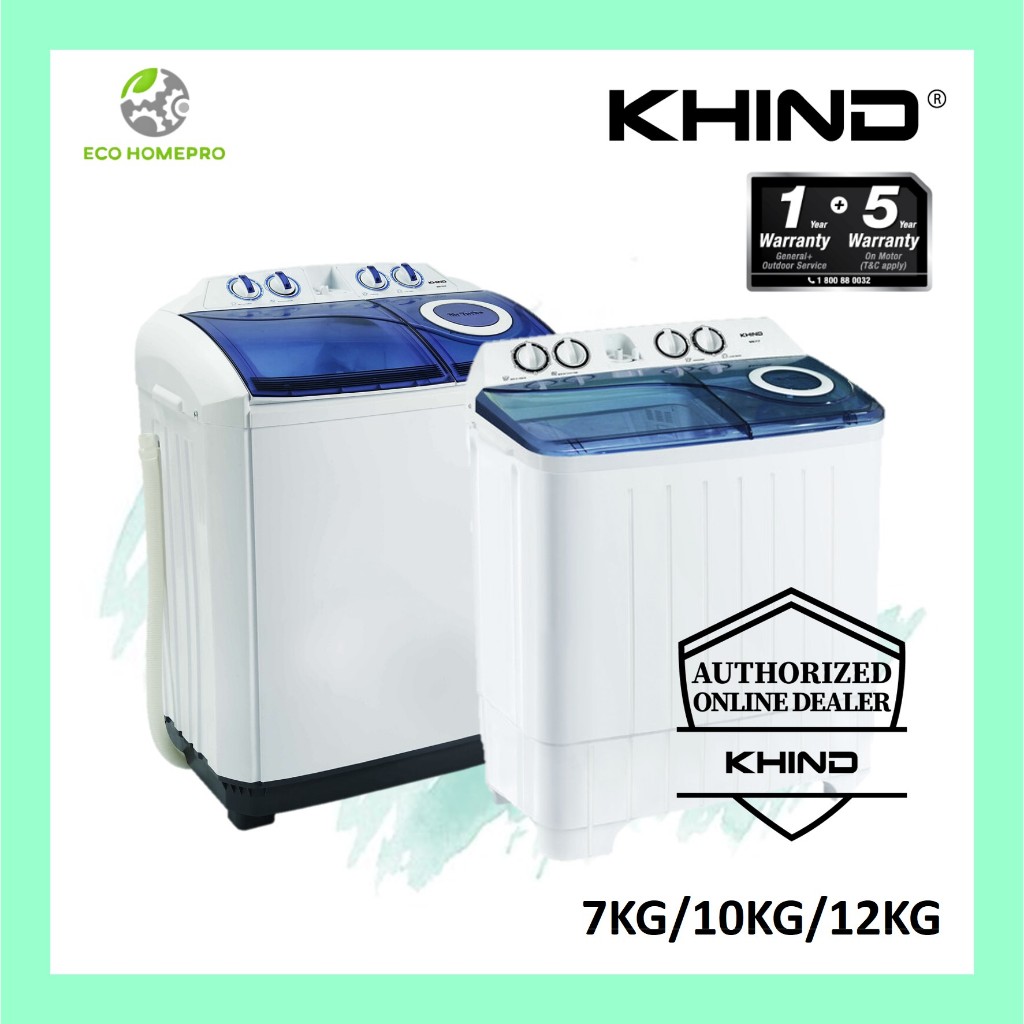 Khind / Isonic 7.5kg/10kg/12kg/ Semi Auto Washing Machine WM717 ...