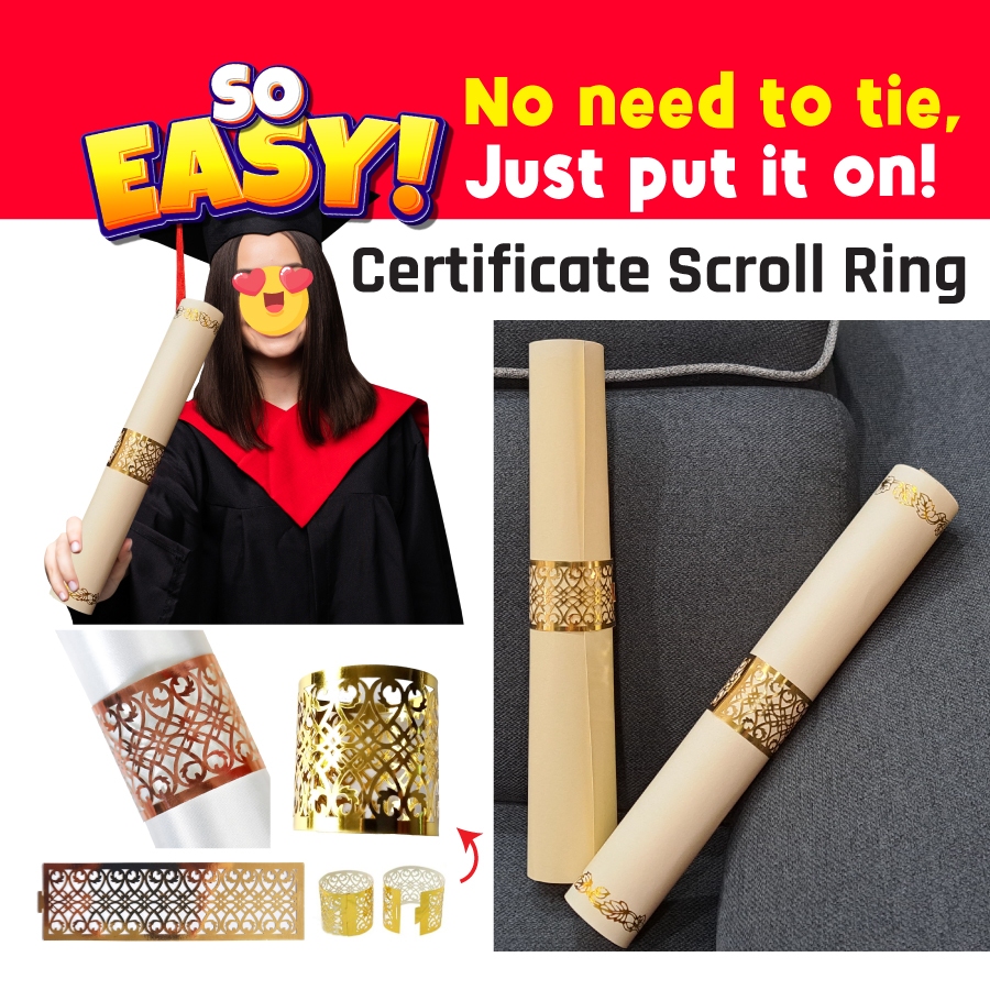 Pengikat Skrol Sijil Graduasi | Certificate Scroll Circle Graduation ...