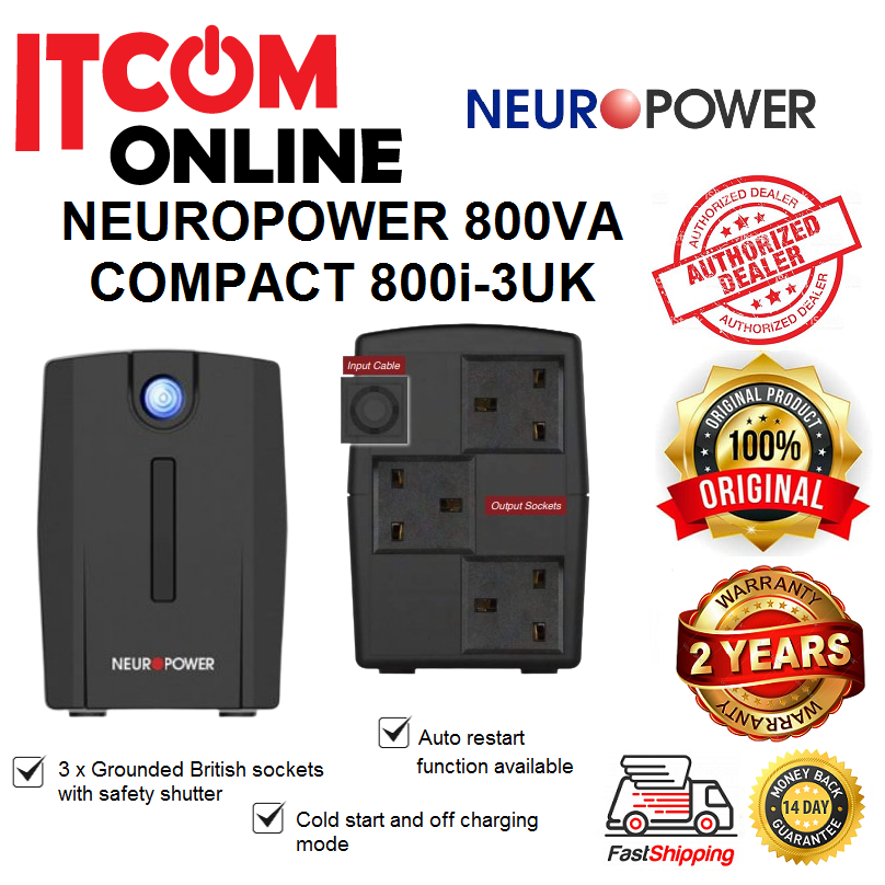 NEUROPOWER 800VA COMPACT 800i-3UK UPS | Shopee Malaysia