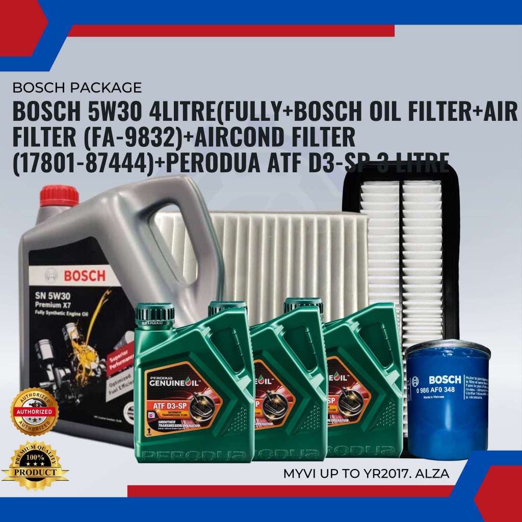 PERODUA with ATF-PERODUA MYVI up to YR2017. ALZA-BOSCH PACKAGE | Shopee ...