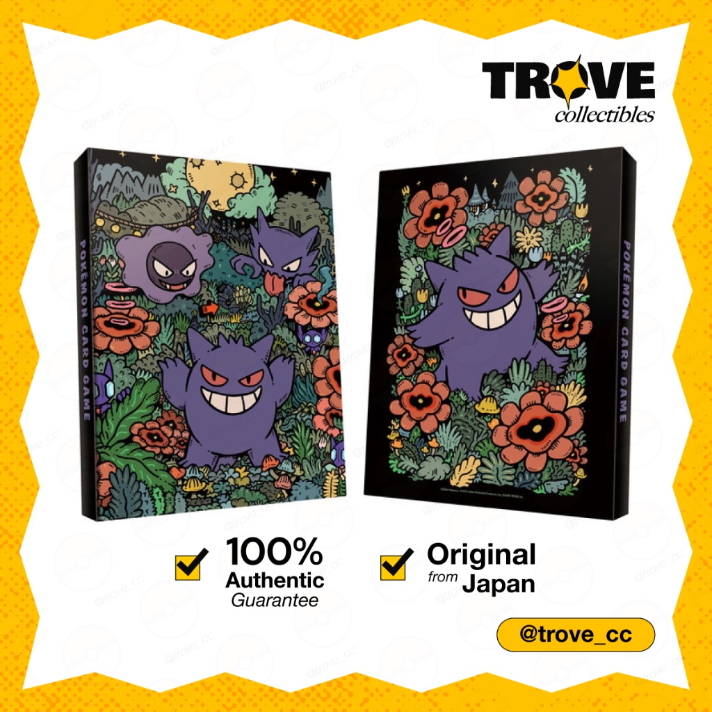 Japan Pokémon TCG - Gengar 4 Pocket Toploader Card Binder Album Folder ...