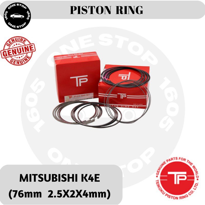 MITSUBISHI K4E JAPAN TP PISTON RING SET (76mm) | Shopee Malaysia