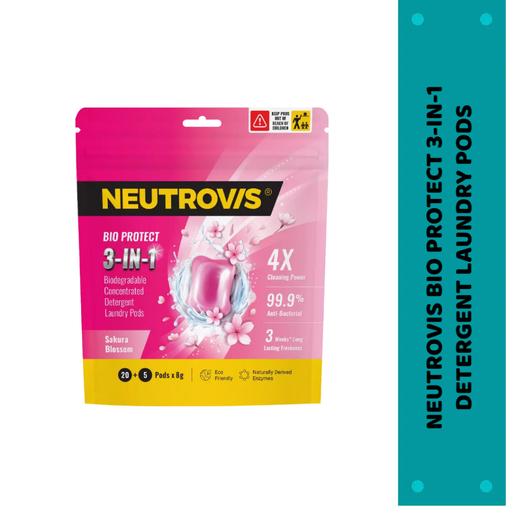 NEUTROVIS BIO PROTECT 3-IN-1 SAKURA BLOSSOM LAUNDRY PODS 20's+5's x 8g ...