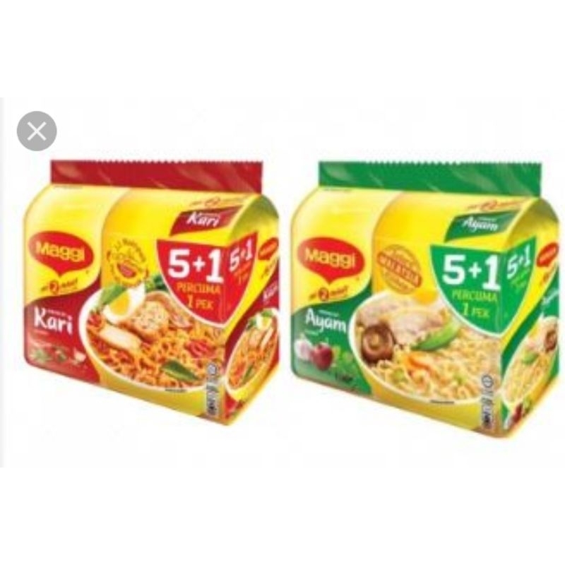 Maggi 2 Minit Curry/Ayam (5x79g) / (5+1 79g) | Shopee Malaysia