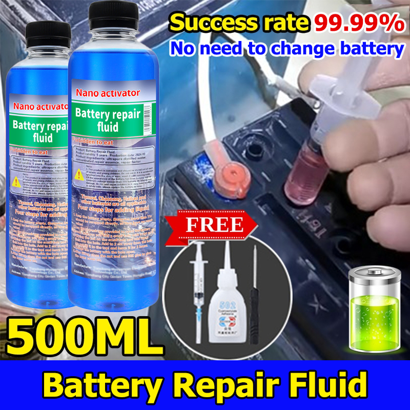 【500ML】Air Bateri Kereta Asid Bateri Kereta Original Battery Repair ...