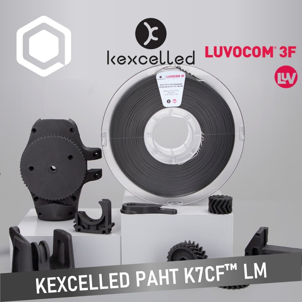 Kexcelled PAHT K7CF LM | Nylon PA12 Luvocom 3D Printer Filament - 1kg ...