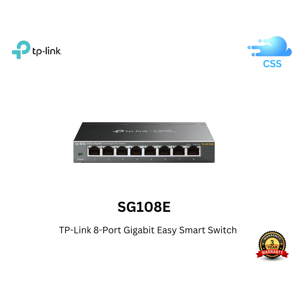 TP-LINK 8-Port Gigabit Unmanaged Pro With VLAN Features Switch TL ...