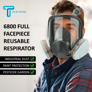 (16 in 1) 6800 Full Face Gas Mask Protect Mask Air Respirator Painting ...