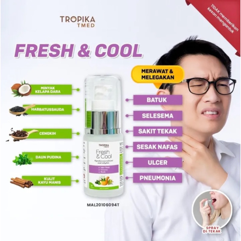 ORIGINAL - Tropika Fresh & Cool For Cough Spray 30ml | Shopee Malaysia