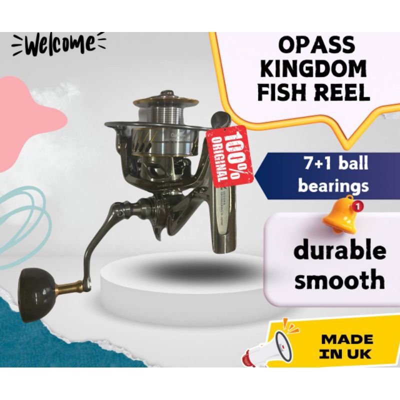 4000 opass kingdom fishing reel 7+1 ball bearings made in Japan ...