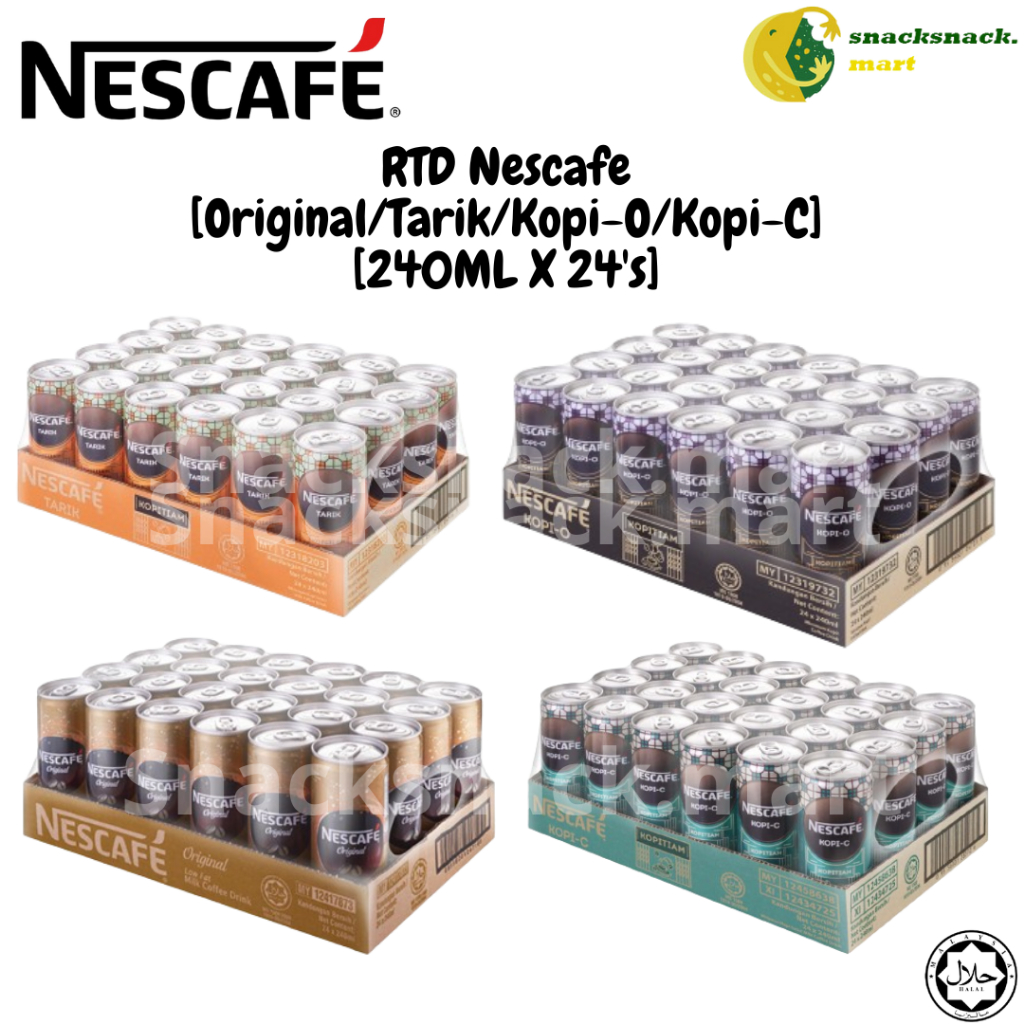 {READY STOCK} RTD Nescafe [Original/Tarik/Kopi-O/Kopi C] [240ML x 24's ...