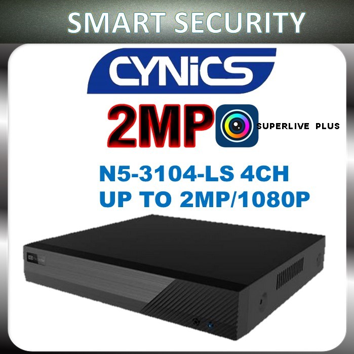 CYNICS N5-3104-LS 1080P / 2MP 4CH 4channel+2ch AHD/ TVI Stand Alone ...