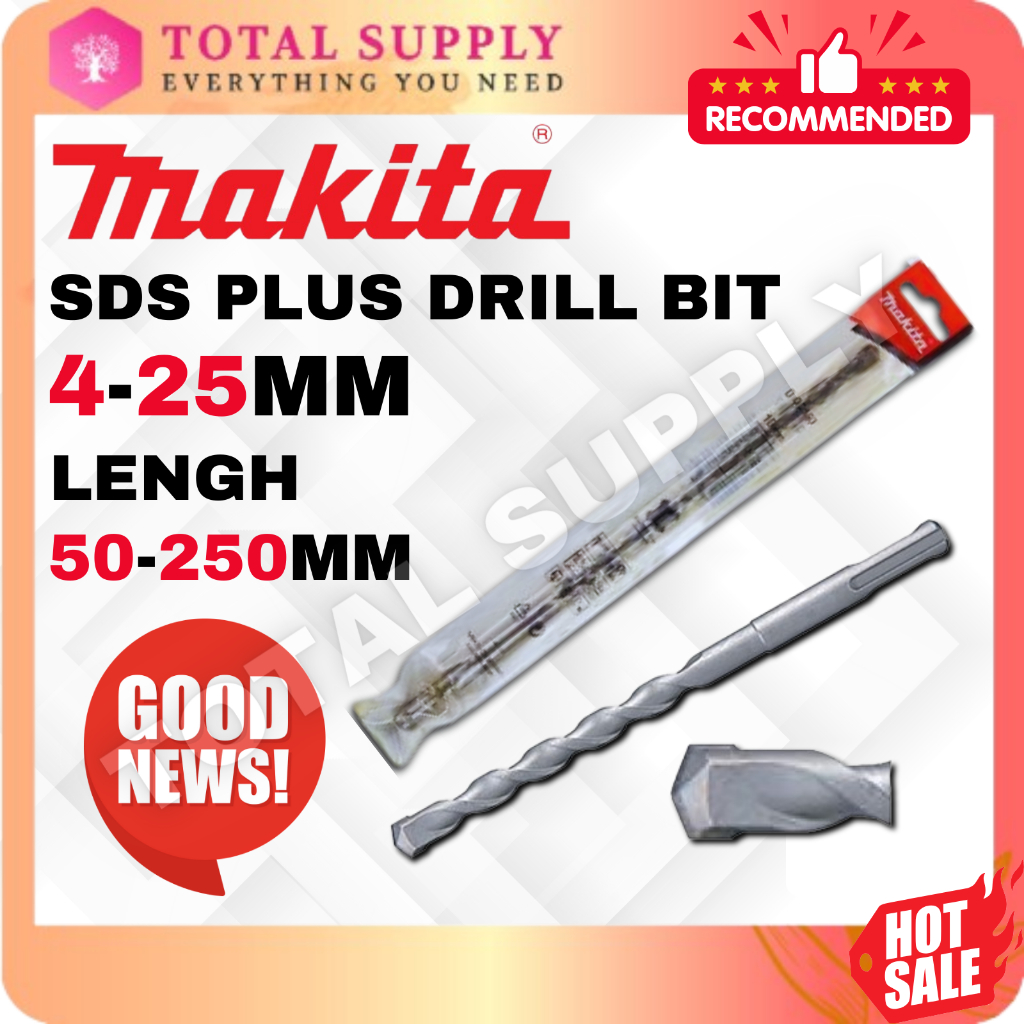 MAKITA SDS PLUS DRILL BIT CONCRETE DRILL BIT (4MM-25MM) | Shopee Malaysia