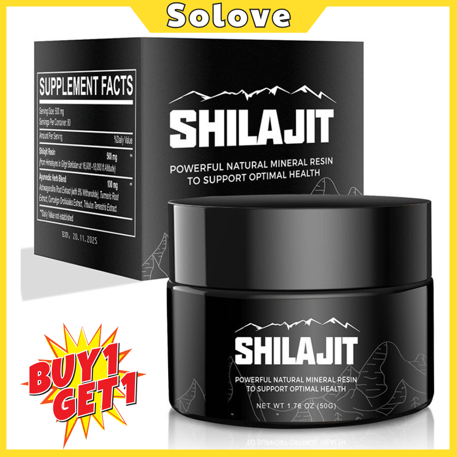 Shilajit Pure Himalayan Organic Shilajit Resin - 600mg Maximum Potency Natural Organic Shilajit ...