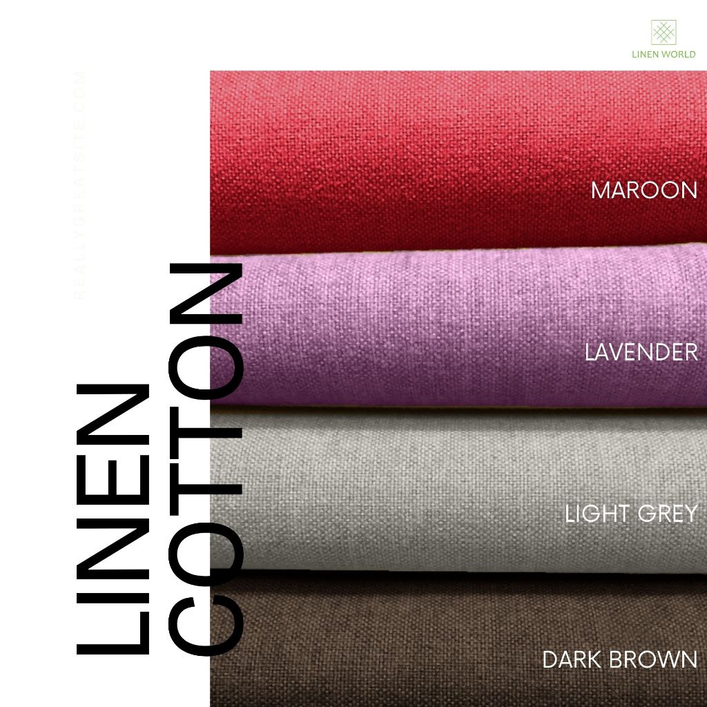 🔥BUY 4 FREE 1🔥| Curtain Deco Plain Langsir COTTON Blackout Tebal, Berat ...