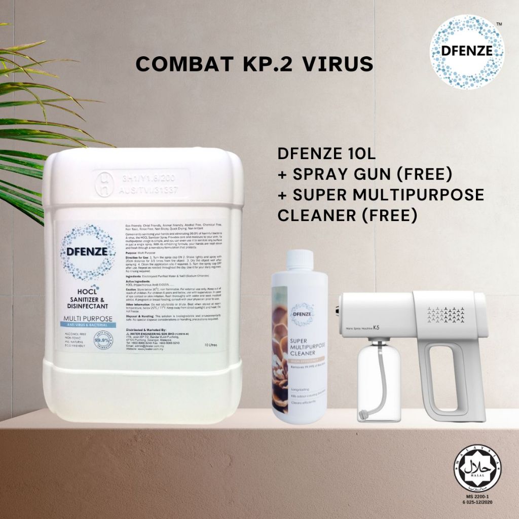 [DFENZE OFFICIAL STORE] Sanitizer 10L + Free K5 Spray Gun + Free Super ...