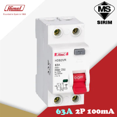 SIRIM HIMEL HDB3VR 2 Pole 40A 63A RCCB/ELCB 30mA 100mA [READY STOCK] | Shopee Malaysia