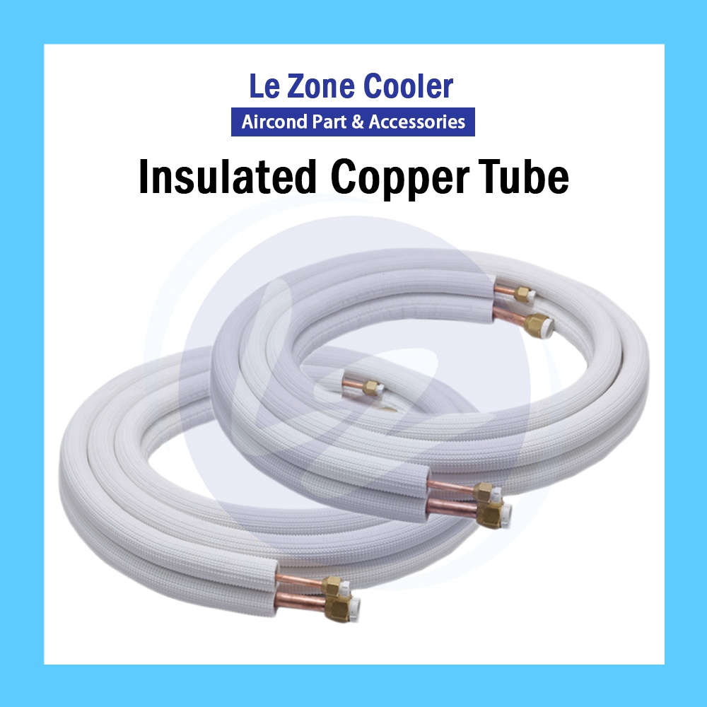(3 meter) Aircond Insulated Copper Tube Copper Pipe with Insulation ...
