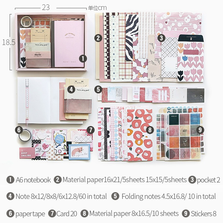 CW Journal Retro Literary Series Vintage Journal Starter Kit Set 155 ...