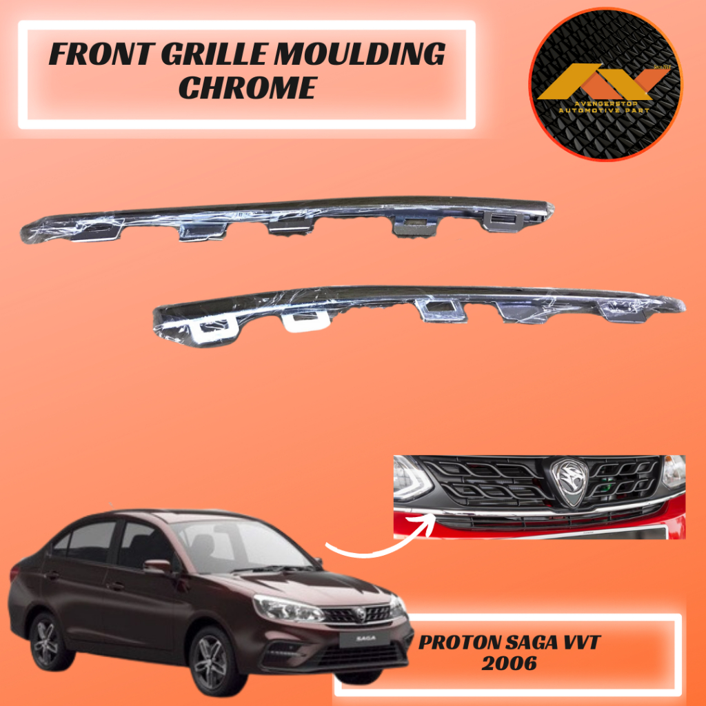 Front Grille Bumper Moulding Chrome Original Proton Saga VVT 2020 100% ...