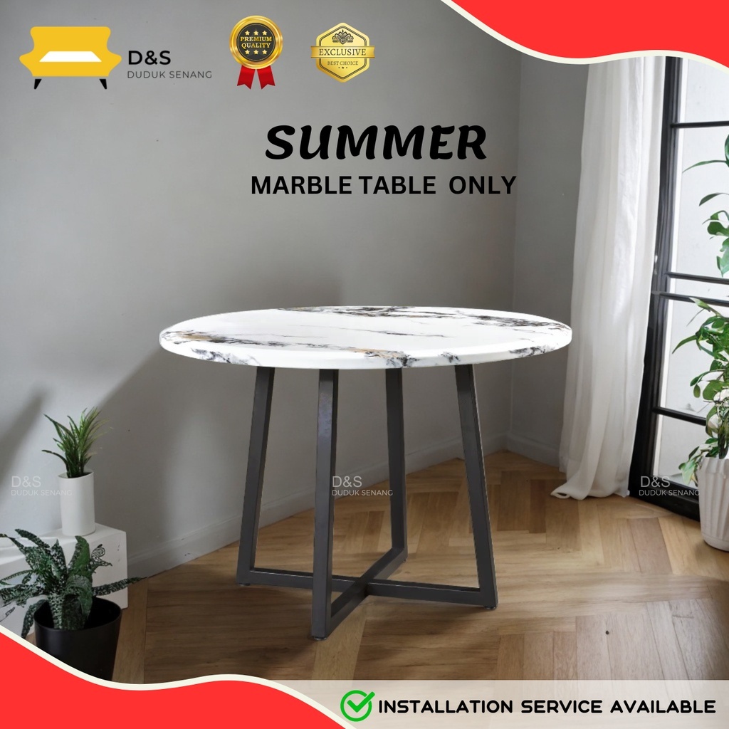 SUMMER ELEGANT 3.5ft Marble Table Only / Meja Marble Top 3.5 kaki ...