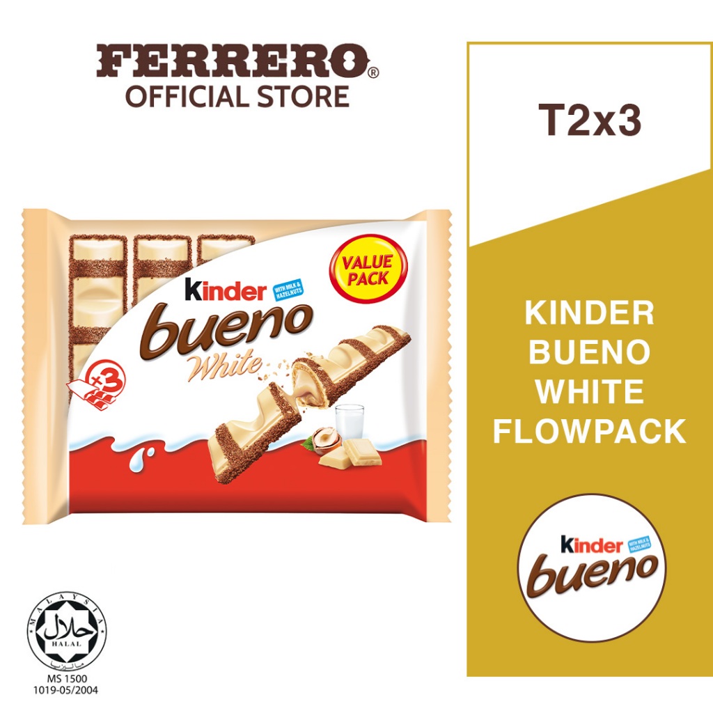 Kinder Bueno White Flowpack (T2x3) | Shopee Malaysia