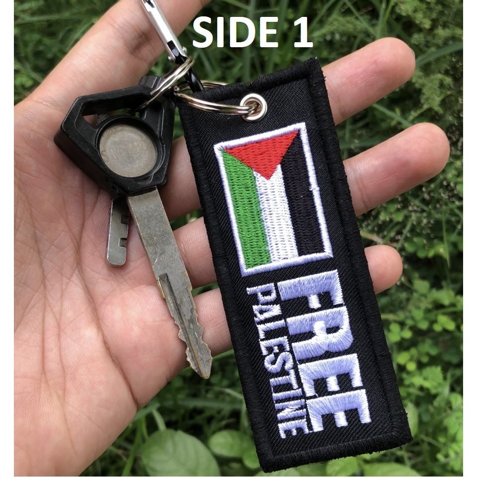 EMBROIDERY SULAM FREE PALESTINE FLAG WATERMELON RED DOT EMOJIS KEY TAG ...
