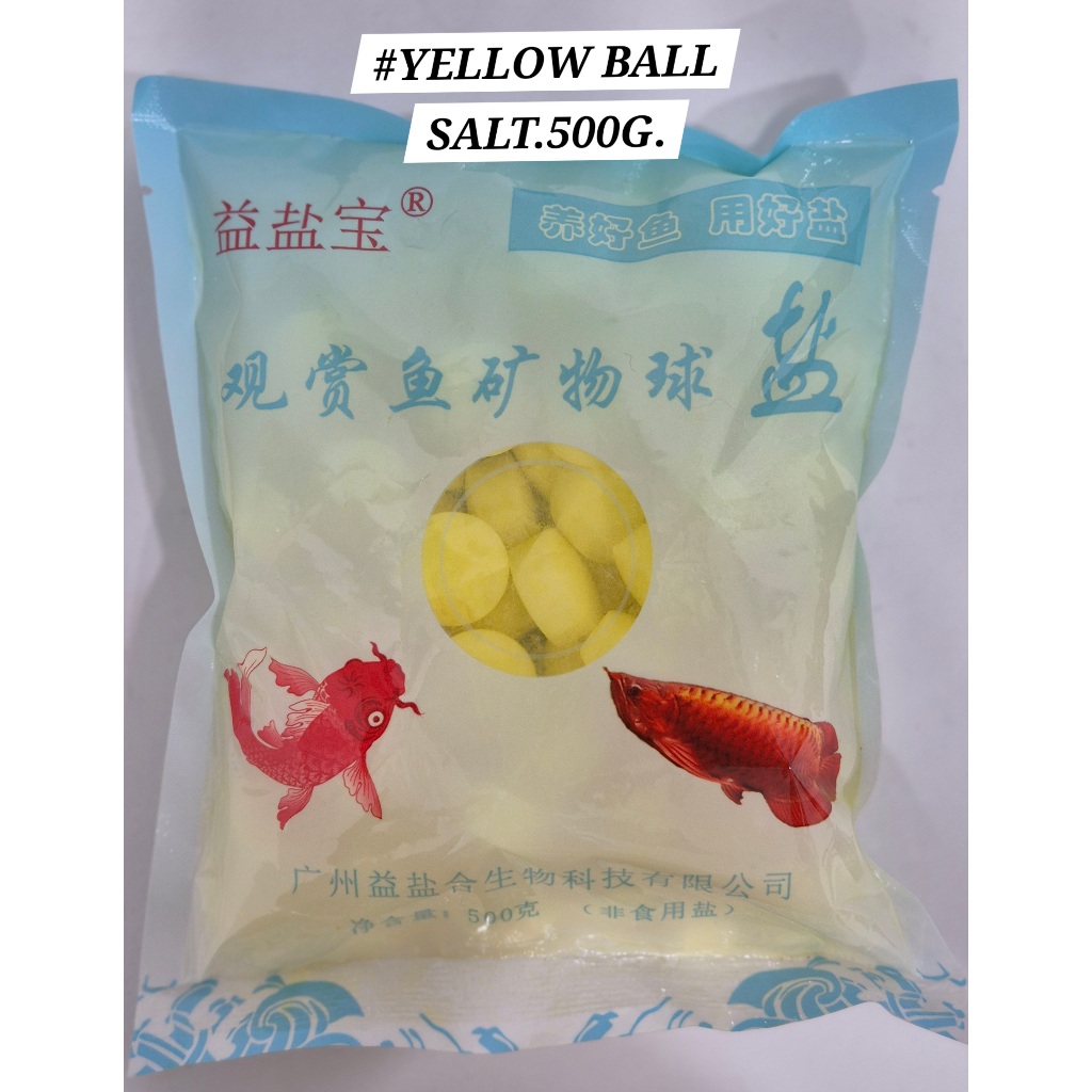 Yellow Ball Salt 500gram Aquarium Fish Garam Ikan Akuarium Mineral ...