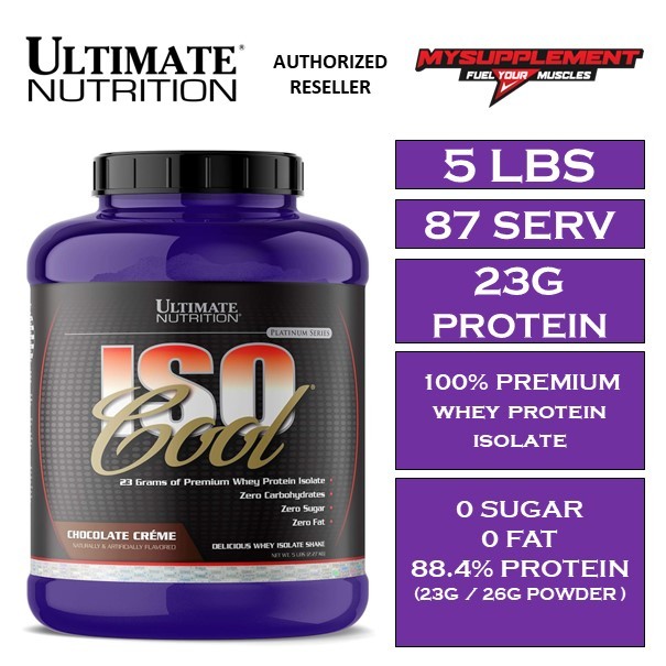 [ CLEARANCE EXP 06/26 ] Ultimate Nutrition Iso Cool 5lbs ( 0 Sugar 0 ...