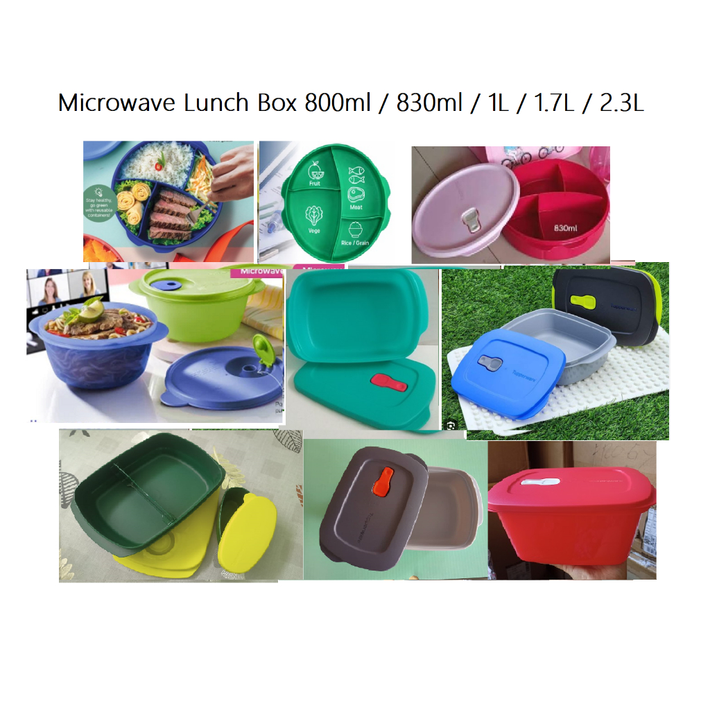 Tupperware Crystalwave / Reheatable Dish lunch box 800ml/825ml/830ml/1L ...