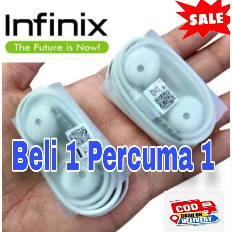 [BUY 1 FREE 1] Infinix In-Ear Earphone Note 30/30 Pro,Note 20,Note12/11 ...