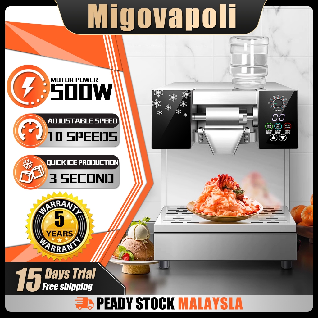 Migovapoli' Snow Ice Maker Shaver Machine Air Cooling Snowflake Ice ...