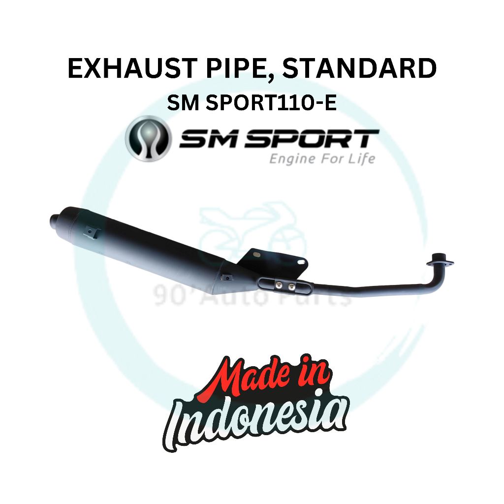 MOTOR SM SPORT 110 E EXHAUST PIPE STANDARD SPEC ORIGINAL INDONESIA ...