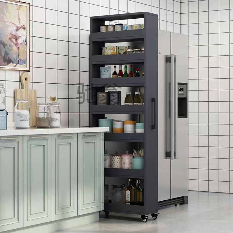 Side seam of refrigerator storage storage cabinet door behind storage ...