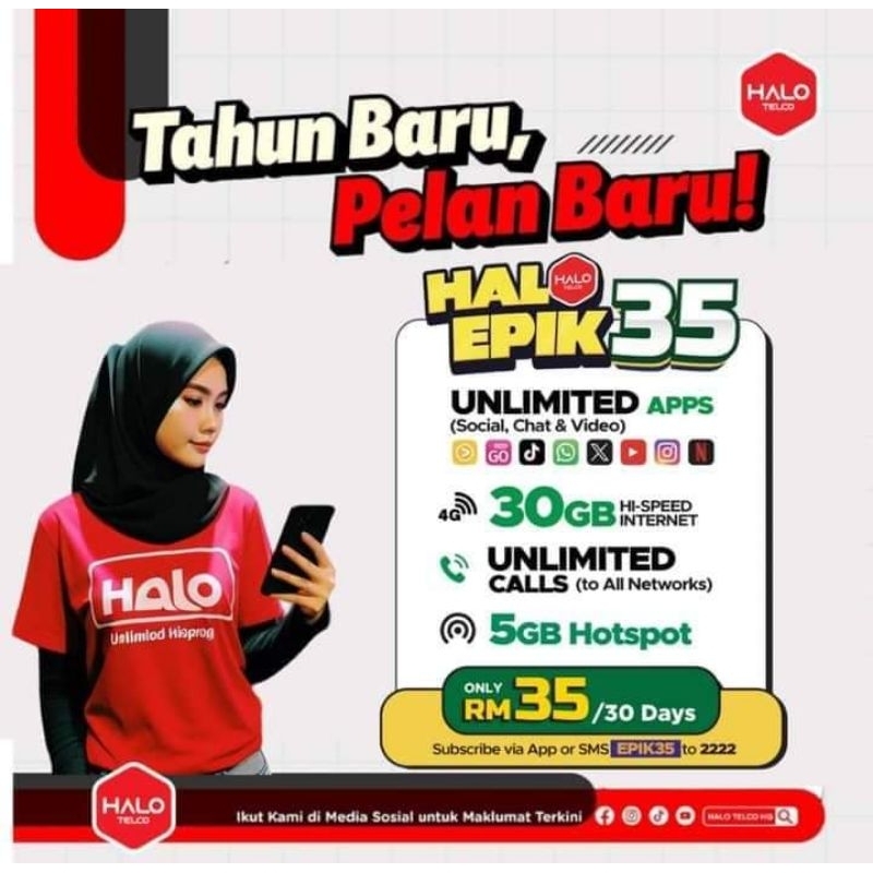 simkad prepaid HaloTelco Tunetalk simcard | Shopee Malaysia