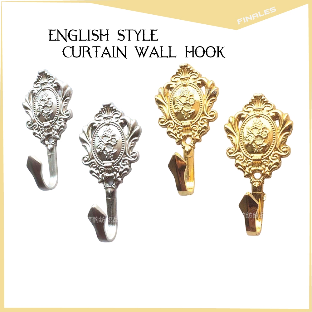 FINALES Curtain Hook Wall Penyangkut Langsir Luxury English Style ...