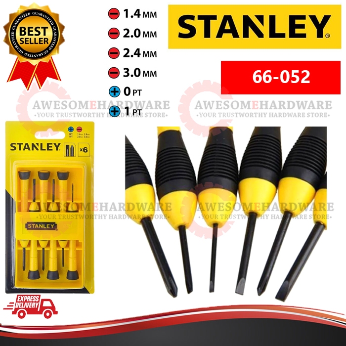 STANLEY 66-052 PRECISION MINI SCREWDRIVER SET BI-MAT MATERIAL FOR ...