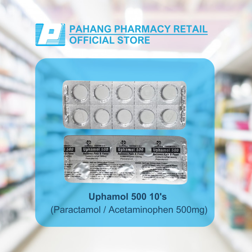 Uphamol 500 10's (Paractamol / Acetaminophen 500mg) | Shopee Malaysia