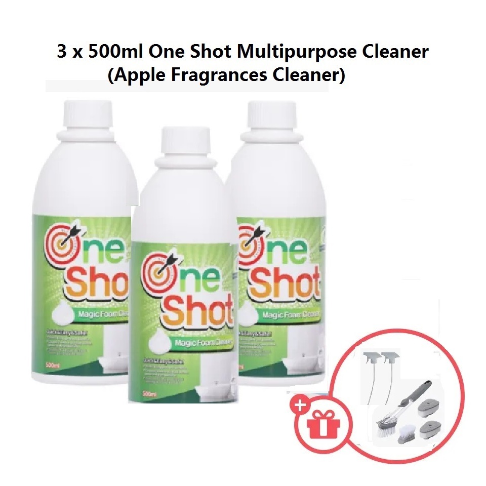 3 x 500ml One Shot Multipurpose Cleaner (Apple) | Shopee Malaysia