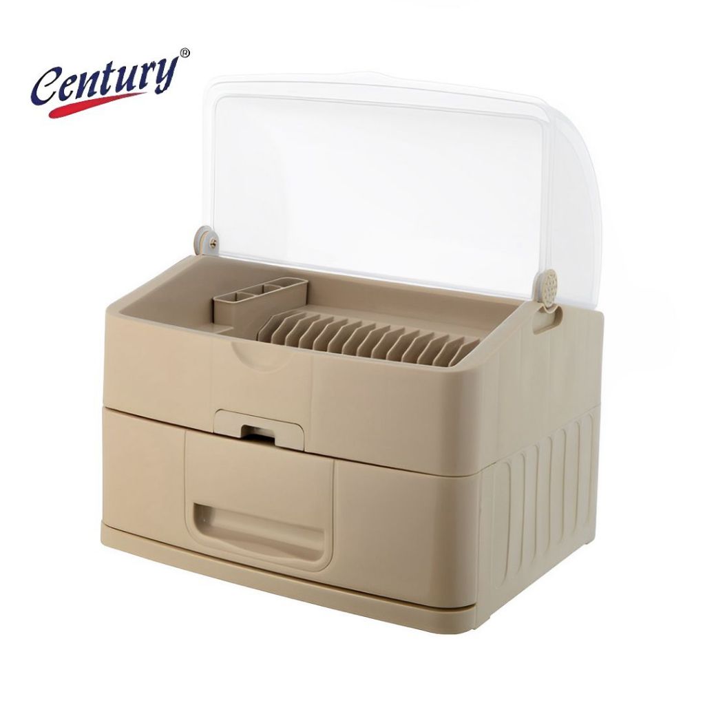 Century Dish Drainer With Drawer With Cover With Lid Bowl Plate Rack ...