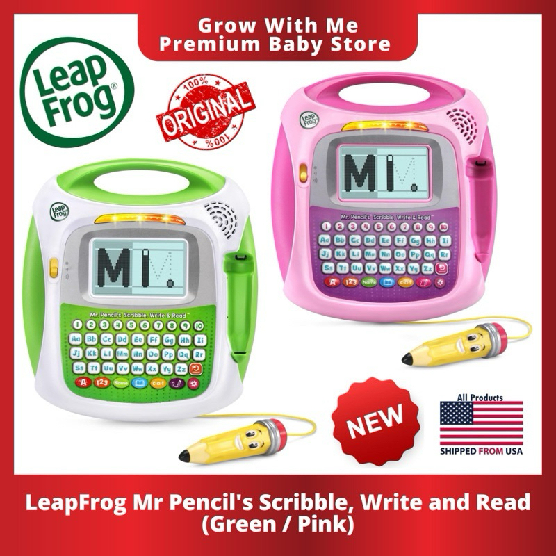 🔥Ready🔥LeapFrog Mr Pencil's Scribble, Write and Read (Green/Pink ...