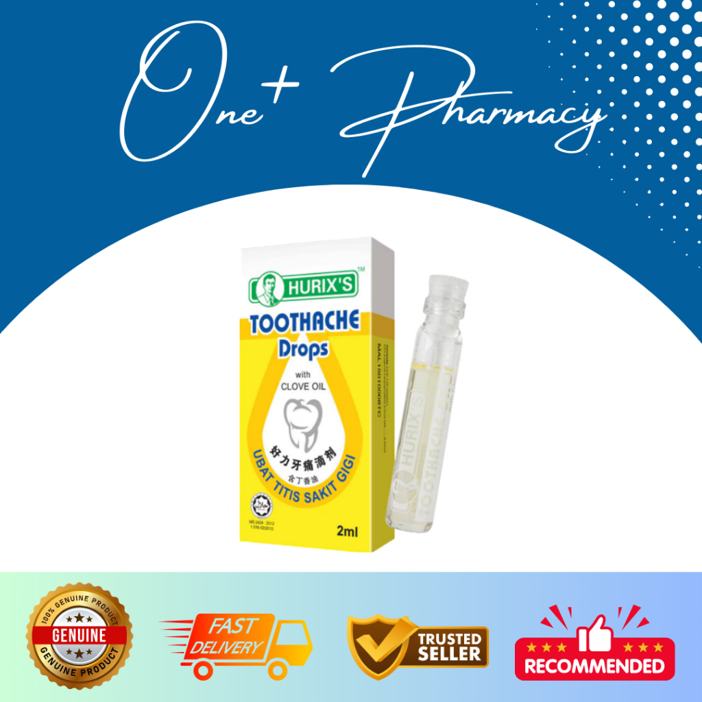 Hurix's toothache drops (with clove oil) 2ml | Shopee Malaysia