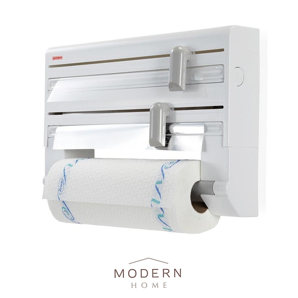 Leifheit 3 In 1 Wall Mounted Roll Parat Plus Kitchen Towel Aluminium