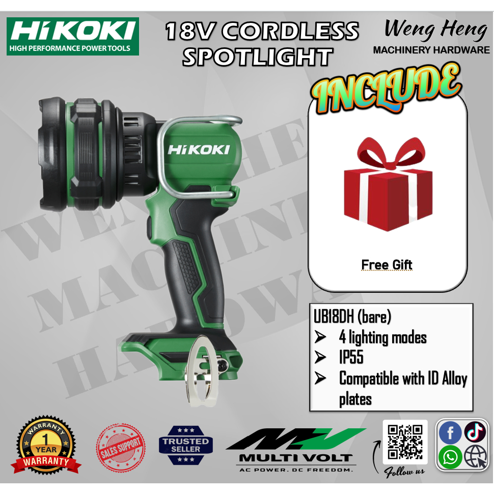 HIKOKI 18V Cordless Spotlight - MODEL UB18DH | Shopee Malaysia