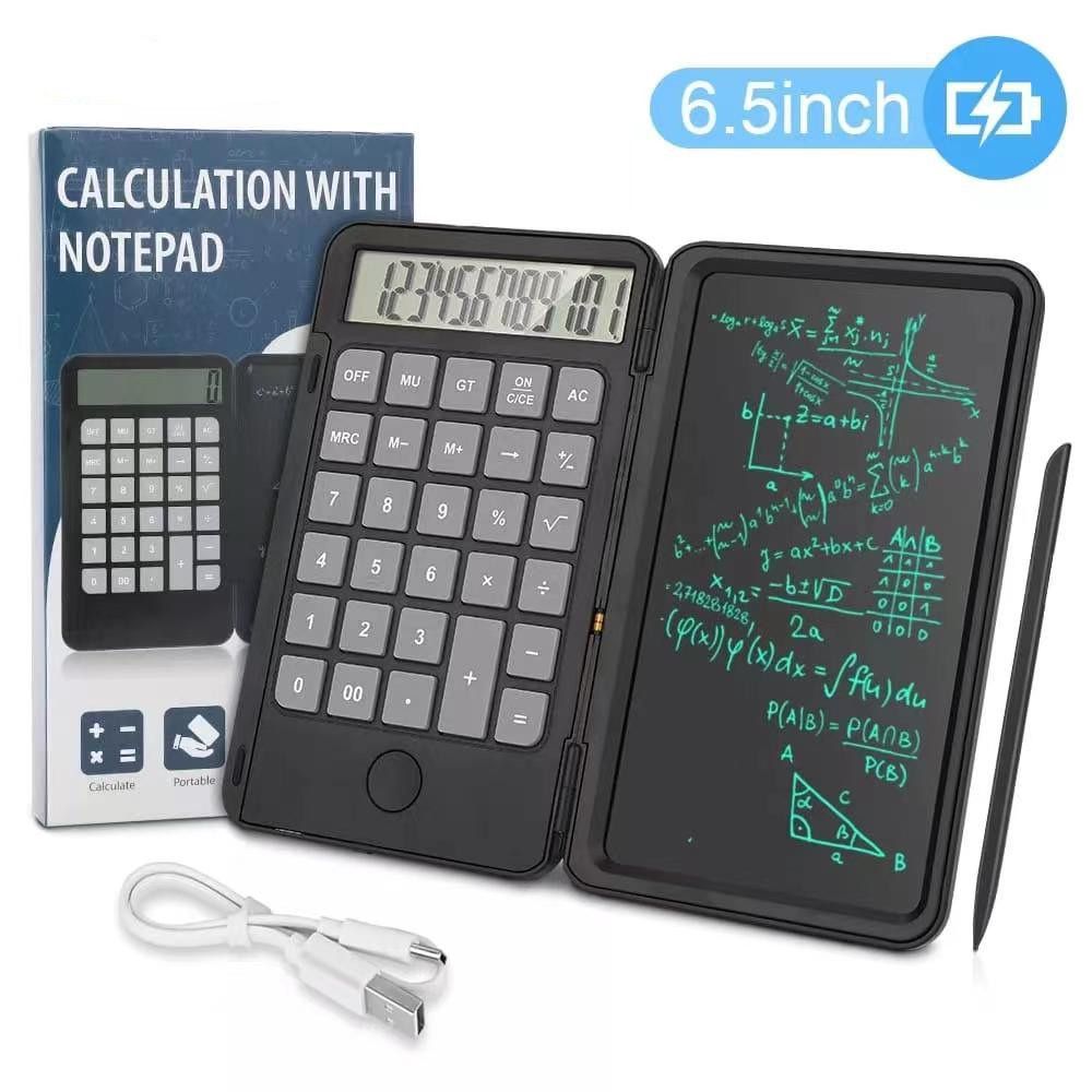 Calculation With Notepad Rechargeable 2 in 1 Foldable 6 Inch LCD ...