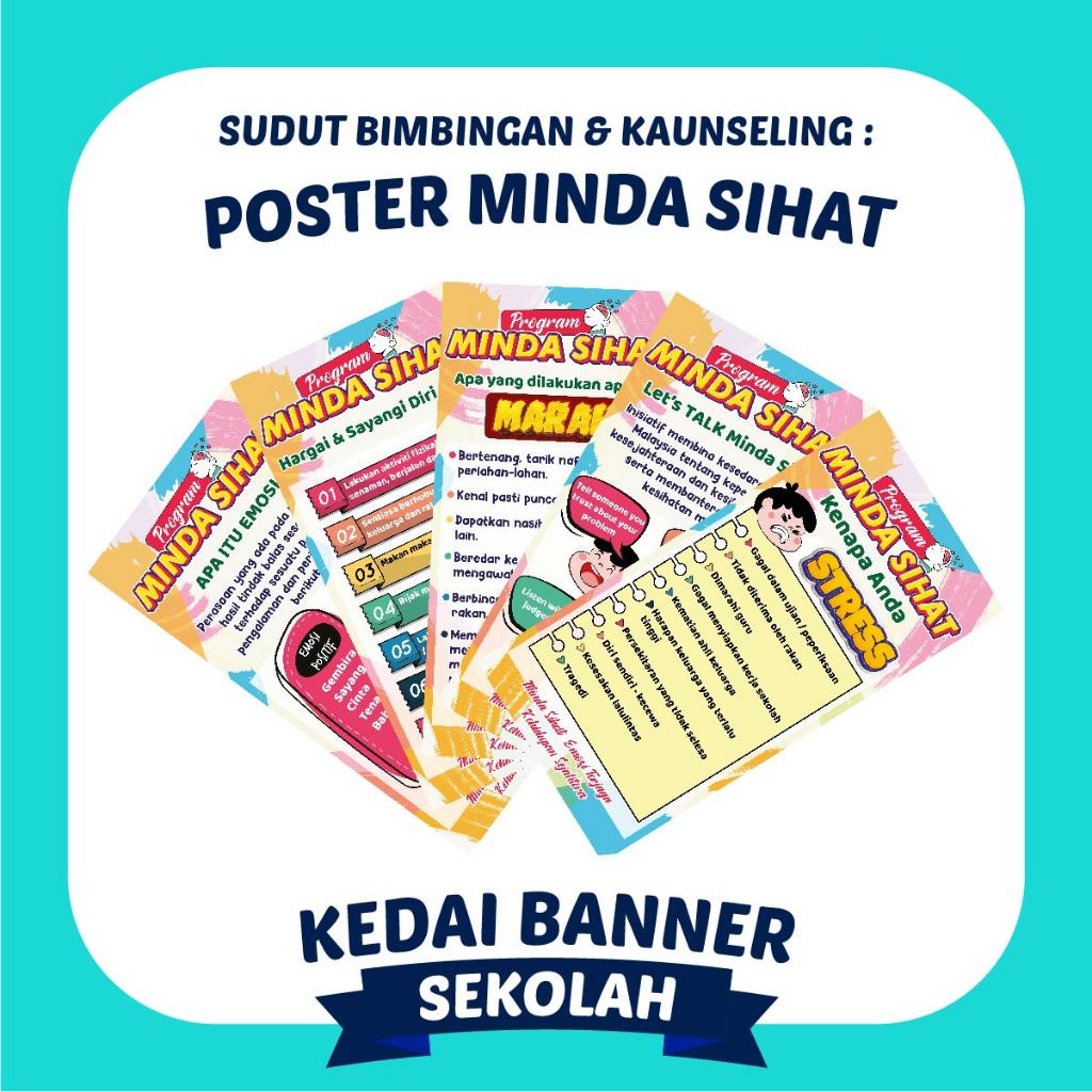 Poster Minda Sihat | Kempen Minda Sihat | Unit Bimbingan dan Kaunseling | Keceriaan Sekolah ...